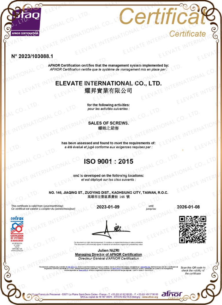 Awards & Certificates - Elevate International—New Design Trend