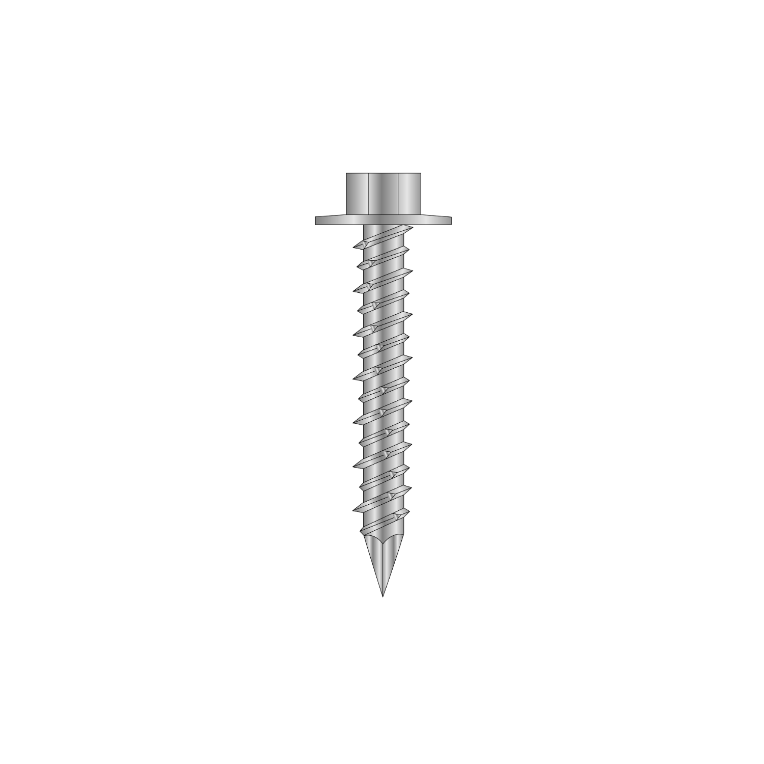 Indented Hex Flange Head, Hi-Lo Thread, Nail Point - Elevate ...