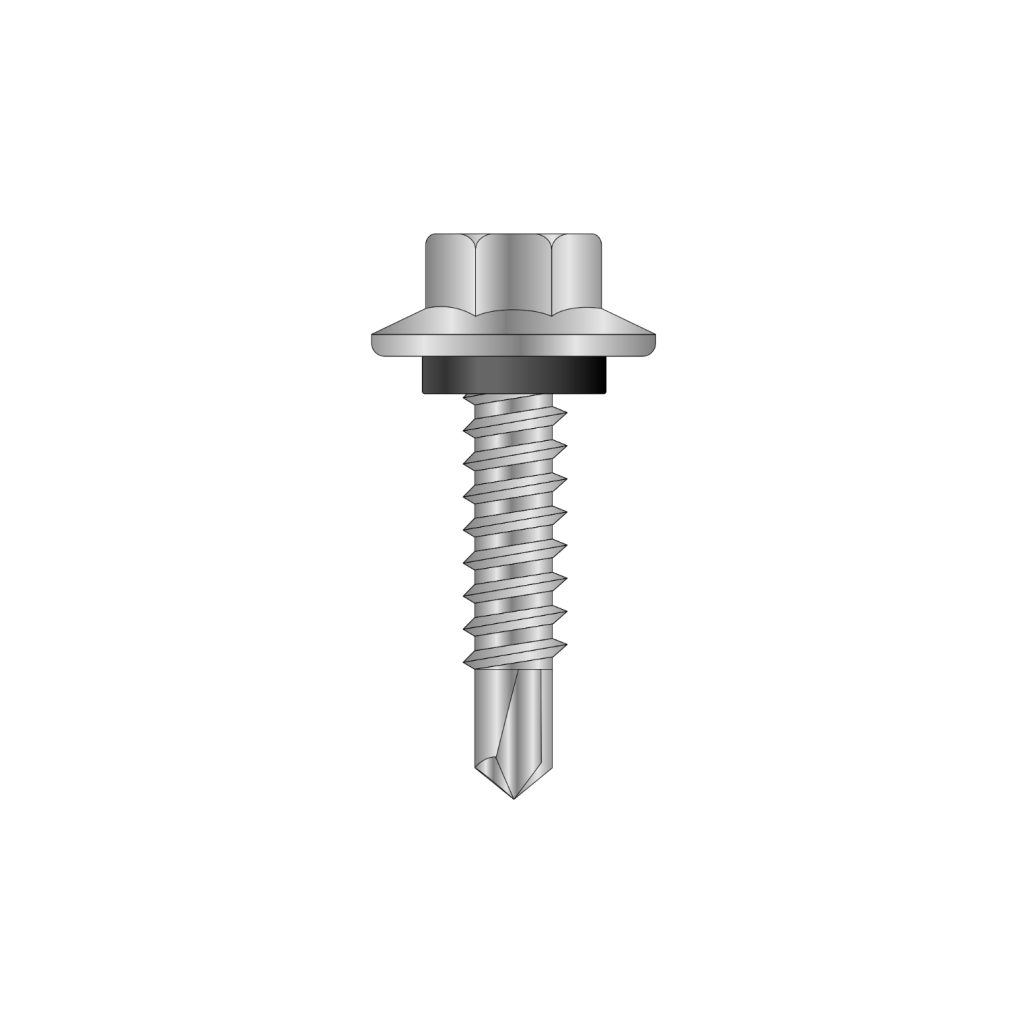 Indented Hex Flange Washer Head, Type BSD Thread, Per 3566 Standard ...