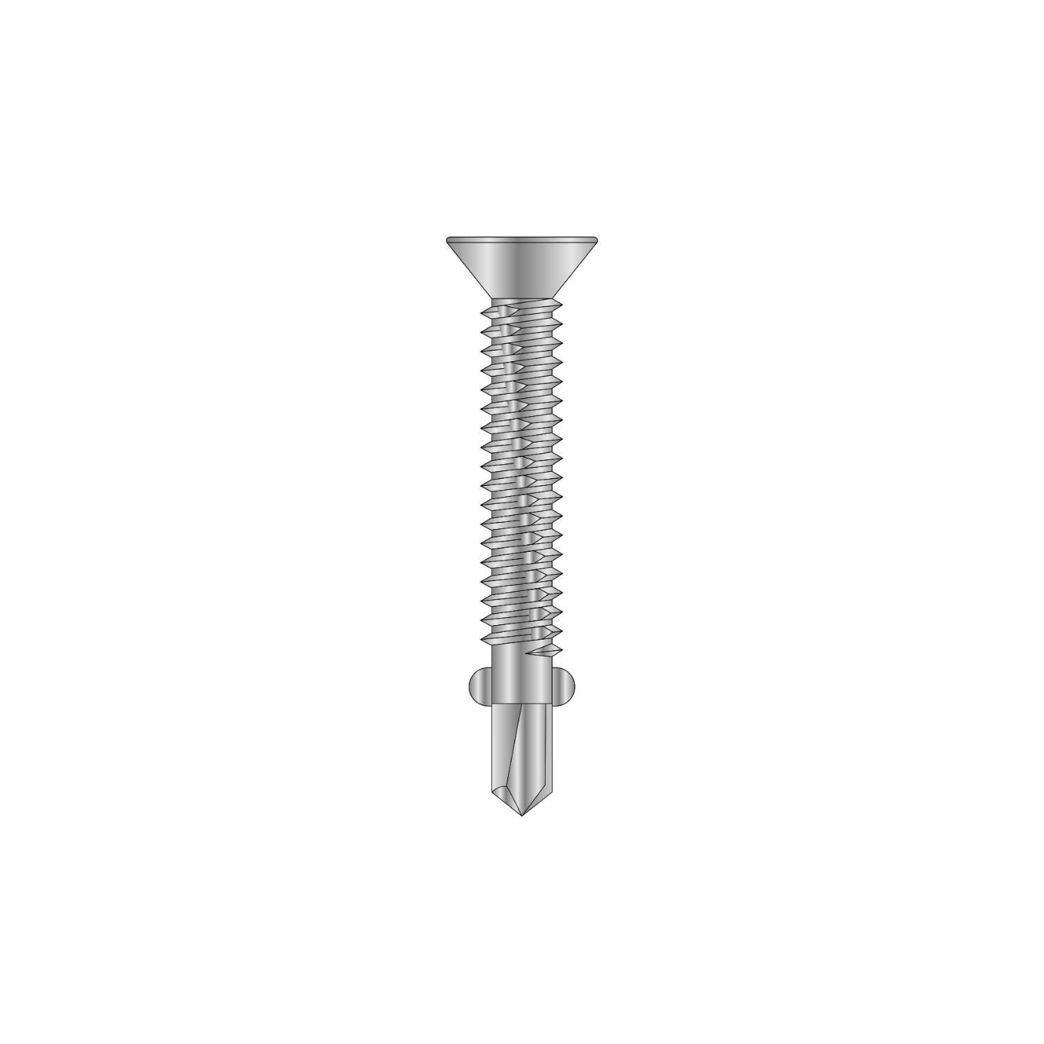 Countersunk Flat Head, CSD Thread, With Wings, Shank Slot, No.4 Point ...